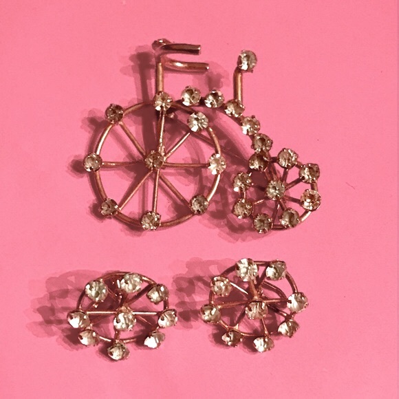 Vintage | Jewelry | Vintage Sterling Silver Penny Farthing Bicycle Pin ...